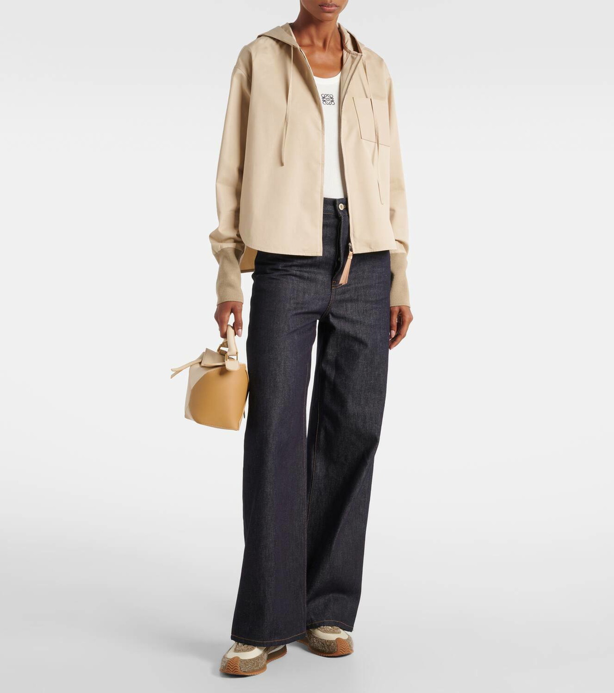 Loewe Logo hooded cotton-blend jacket Loewe