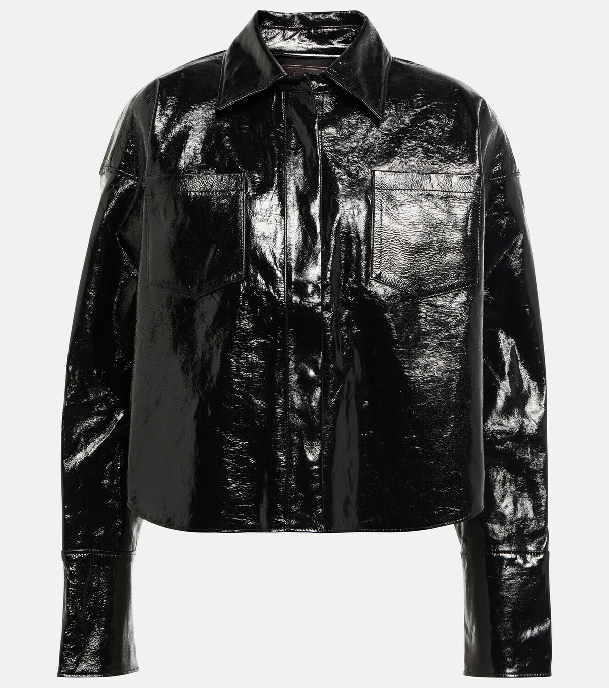 Stouls Patent leather cropped jacket Stouls