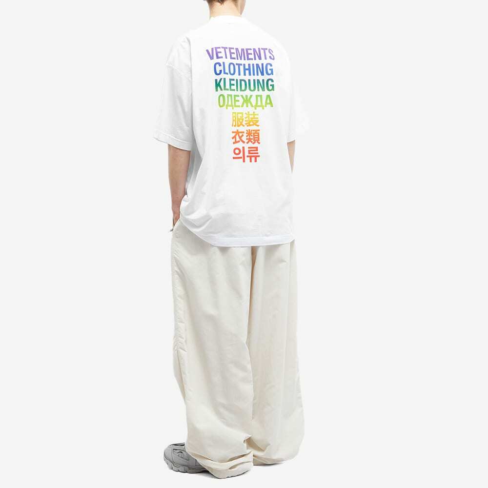 Vetements Men's Translation T-Shirt in White/Rainbow Vetements