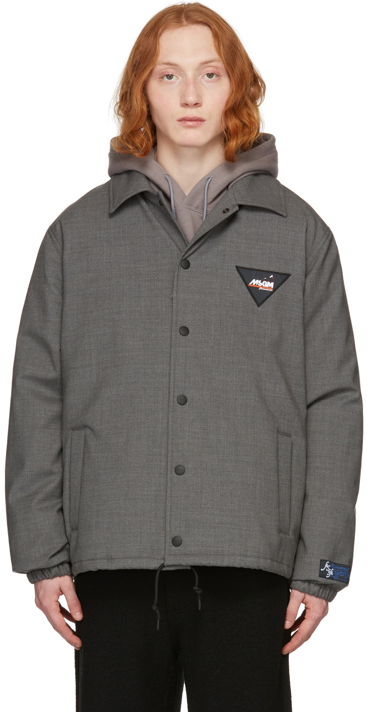 MSGM Grey Virgin Wool Blend Jacket MSGM