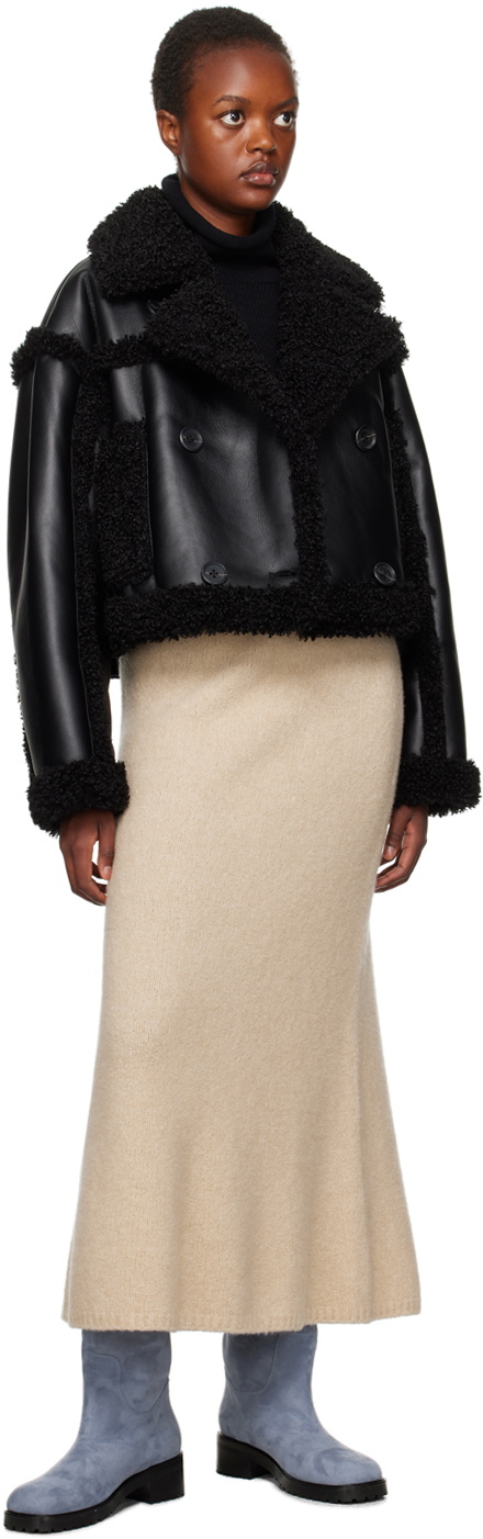 Stand Studio Black Kristy Faux-Shearling Jacket Stand Studio