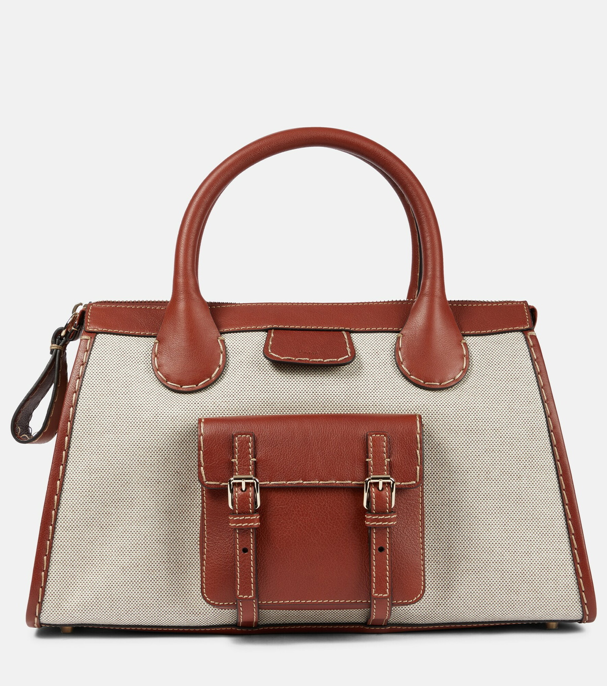 Chloe - Edith Medium canvas and leather tote Chloe