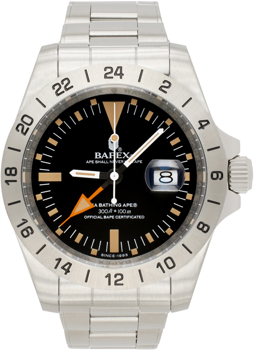 BAPE Silver Type 6 Watch A Bathing Ape