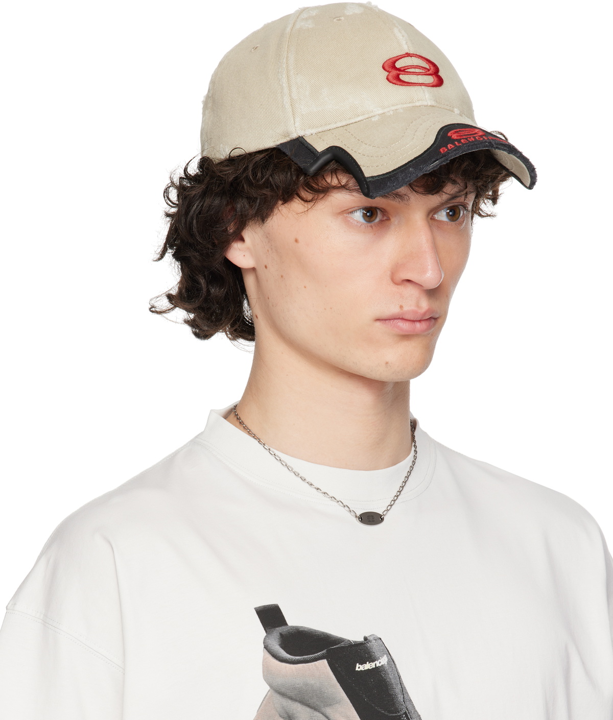 Balenciaga Beige Under Armour Edition Double Unity Cap Balenciaga