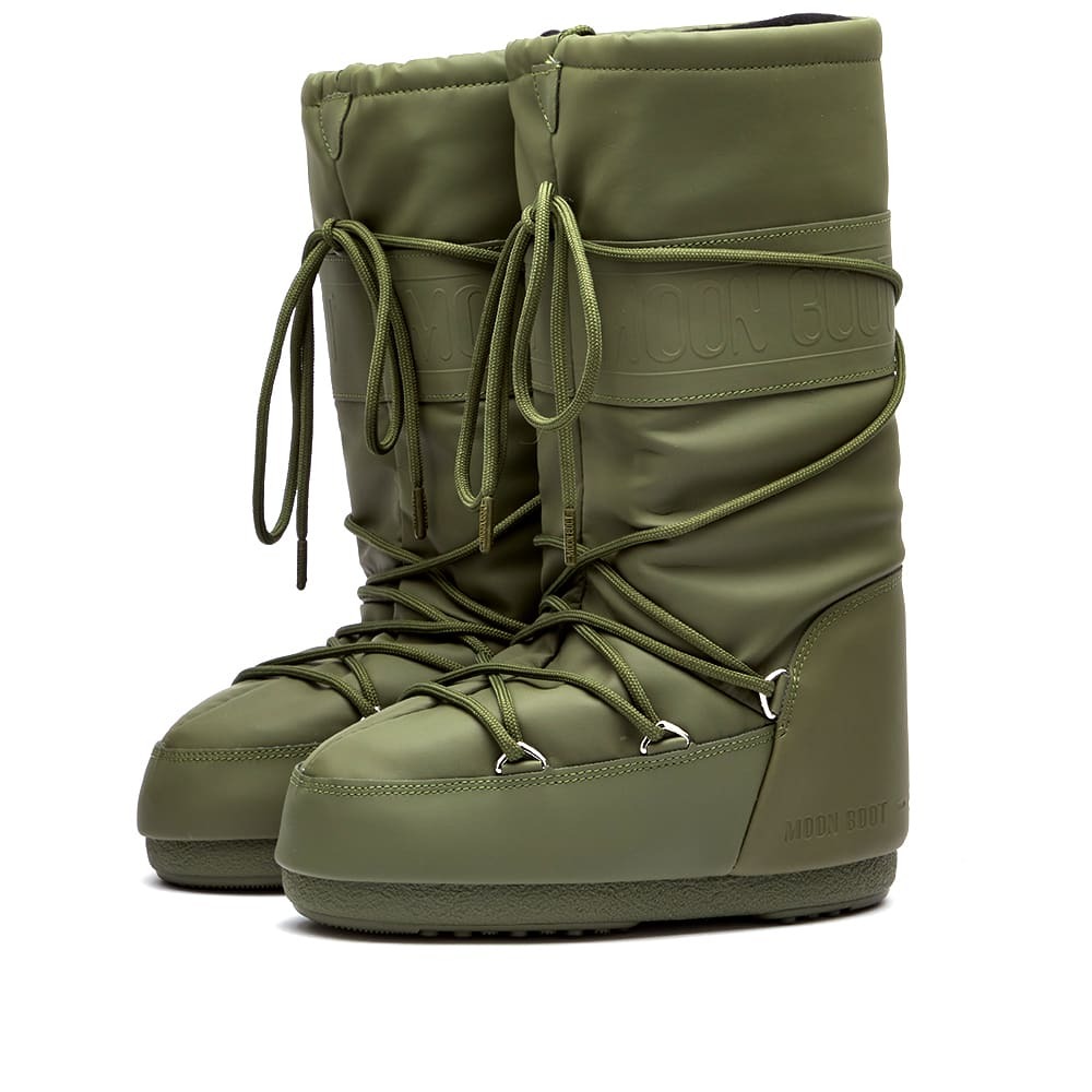 Moon Boot Women's Icon Rubber Boot in Khaki Moon Boot