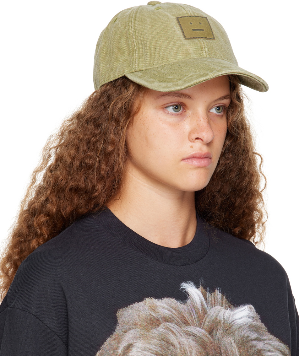 Acne Studios Khaki Logo Patch Cap Acne Studios