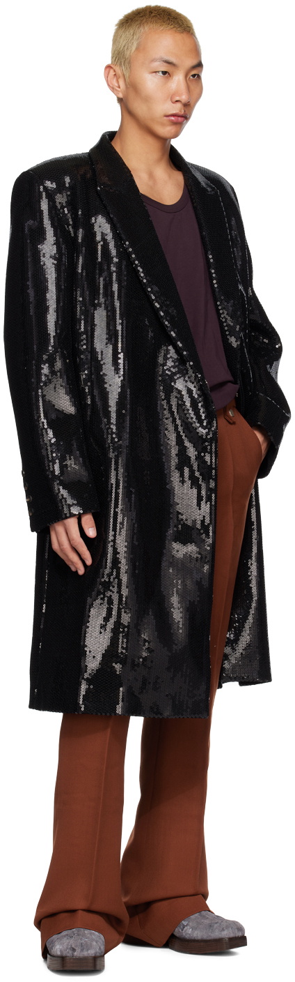 EGONlab Black Sequin Coat EGONlab