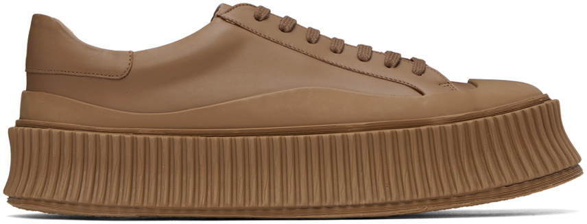 Jil Sander Tan Vulcanized Sneakers Jil Sander