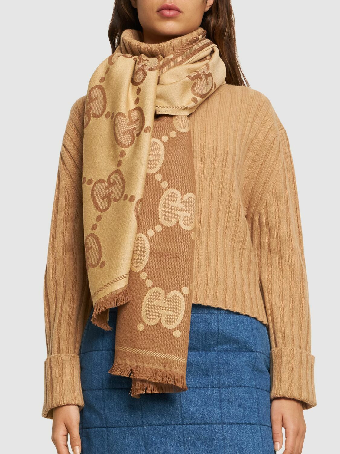 GUCCI - Gg Wool Stole Gucci