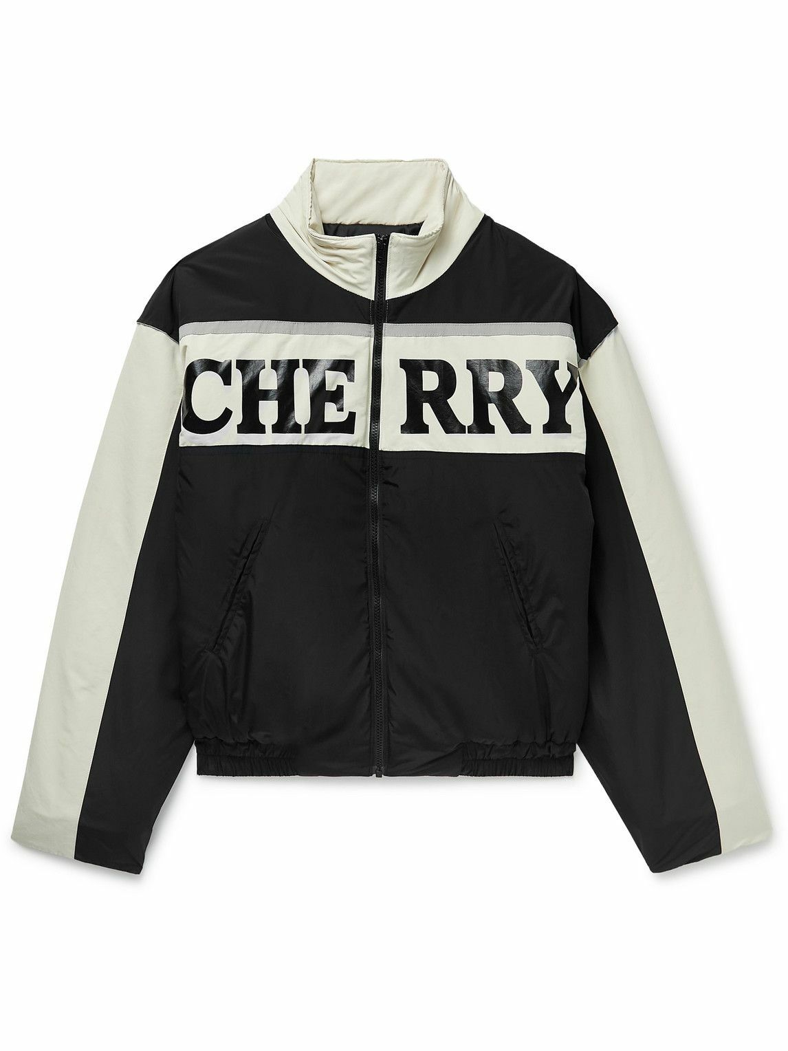 CHERRY LA - Pit Crew Logo-Print Padded Shell Jacket - Black CHERRY LA