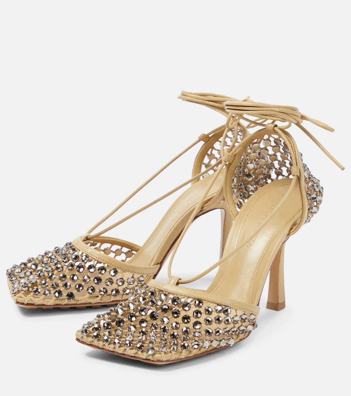 Bottega Veneta - Sparkle Stretch embellished pumps Bottega Veneta