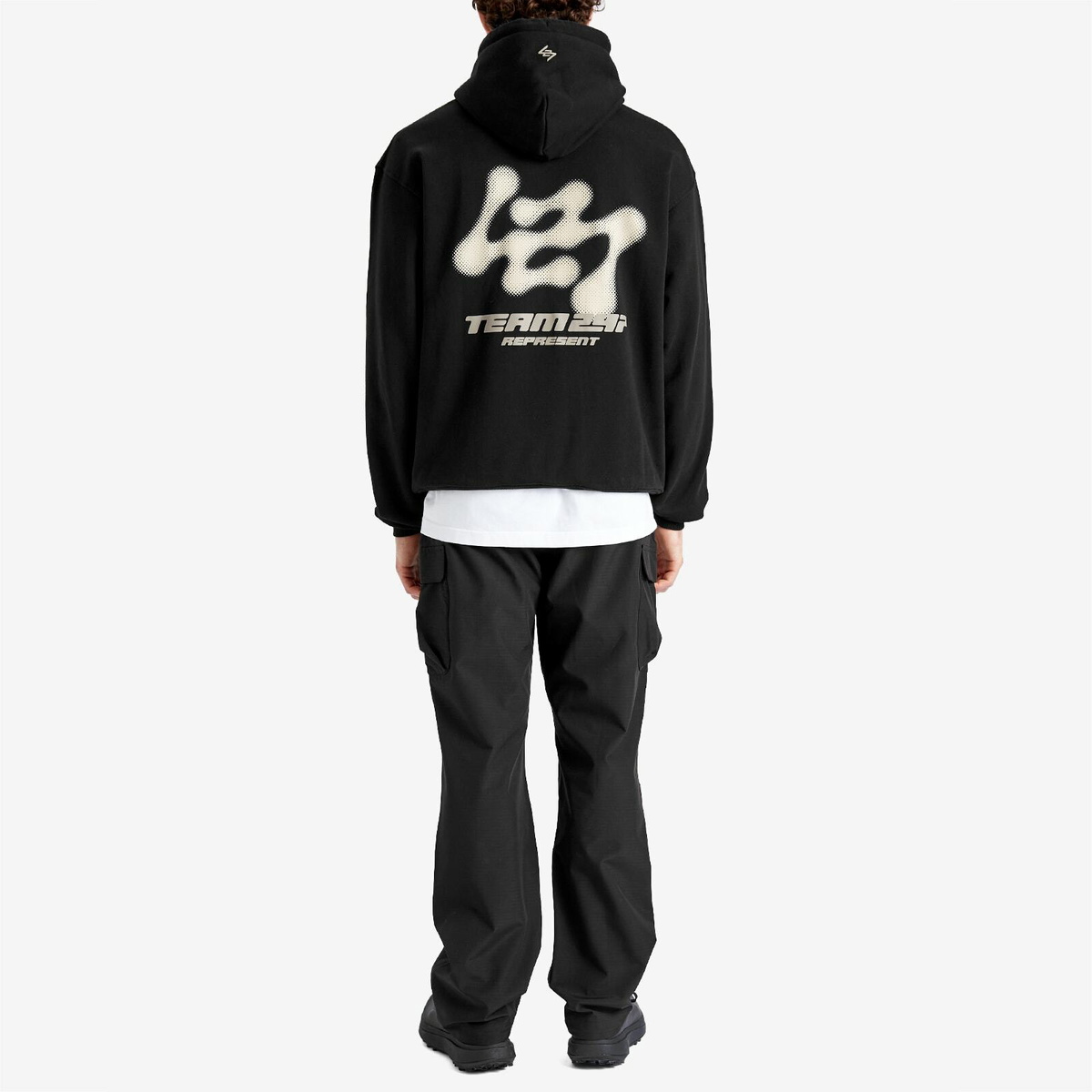 Represent Men's 247 Future Terrains Oversized Hoodie in Black Represent