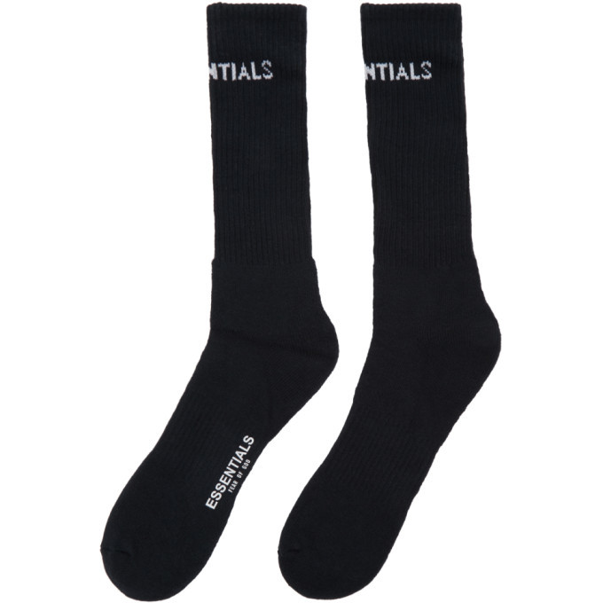 Essentials Black Cotton Socks Essentials