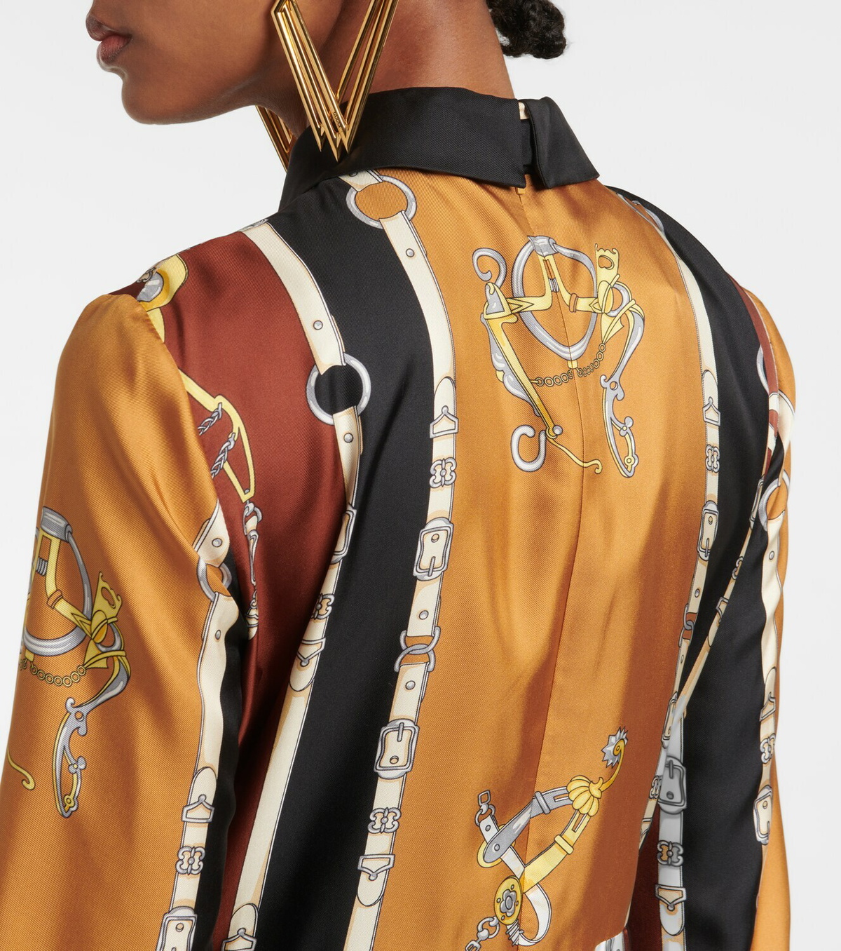 Gucci - Equestrian printed silk maxi dress Gucci