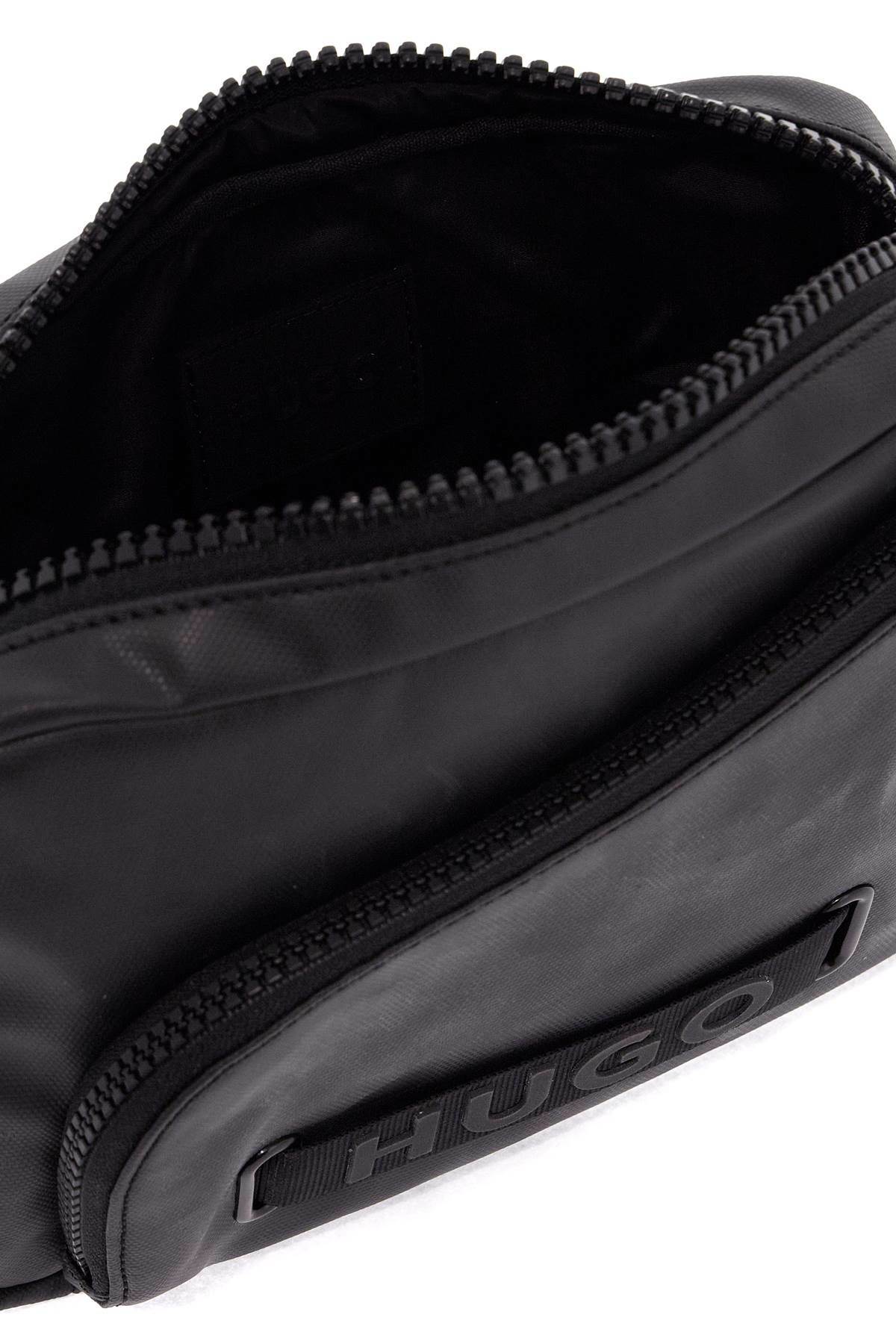 HUGO black minimalist nylon crossbody bag with zip Black Hugo Boss