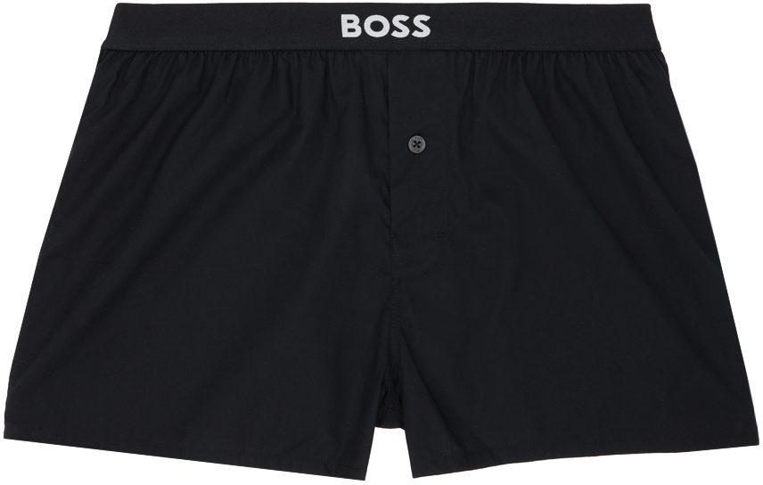 BOSS Two-Pack Black & Beige Boxers BOSS
