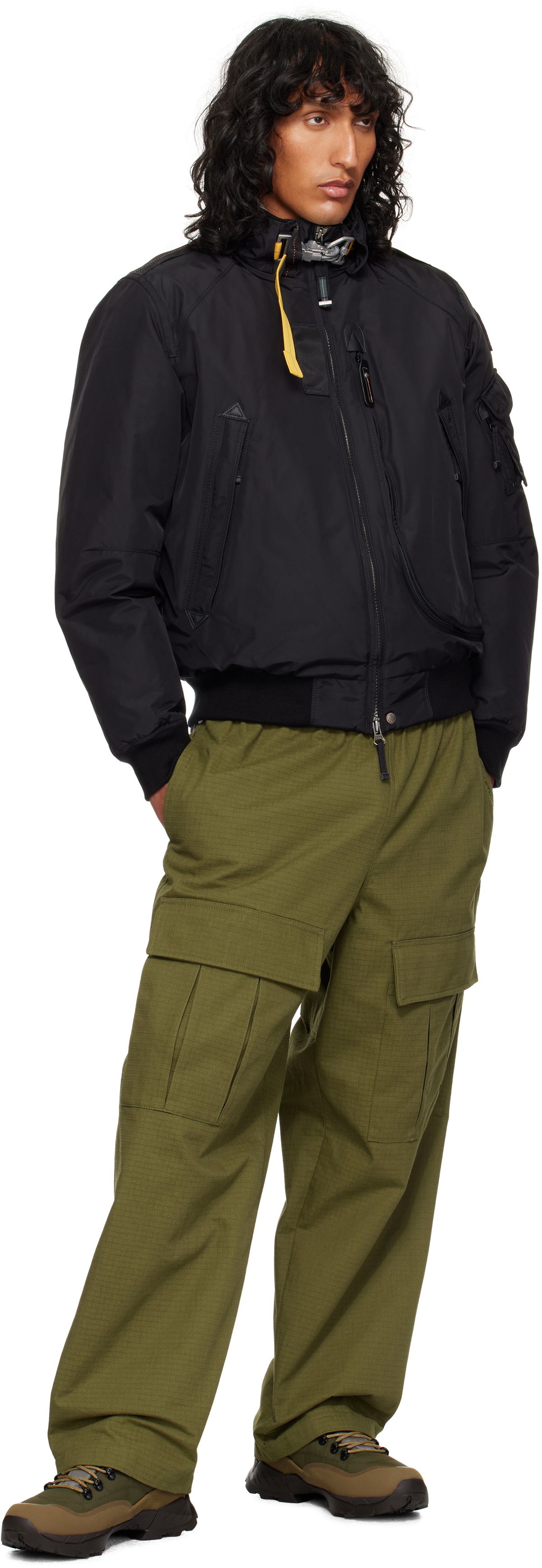 Parajumpers Black Down Bomber Jacket Parajumpers