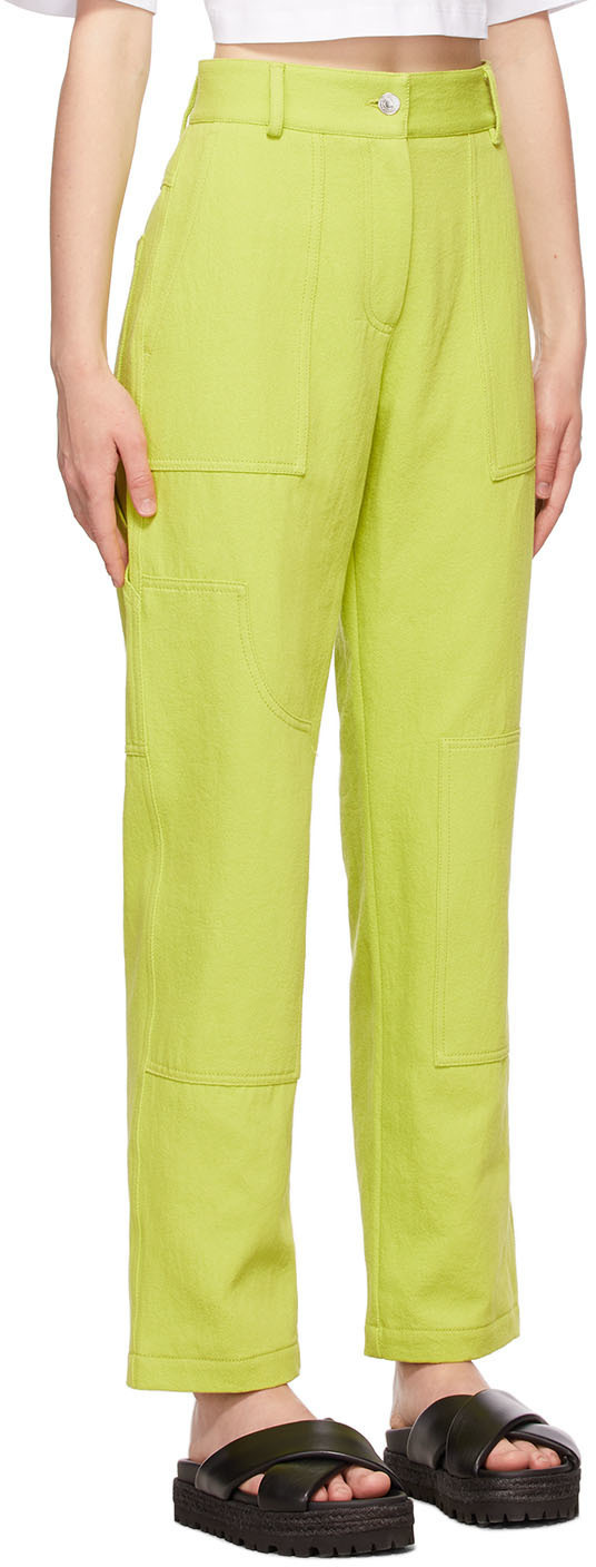 MSGM Green Cargo Trousers MSGM