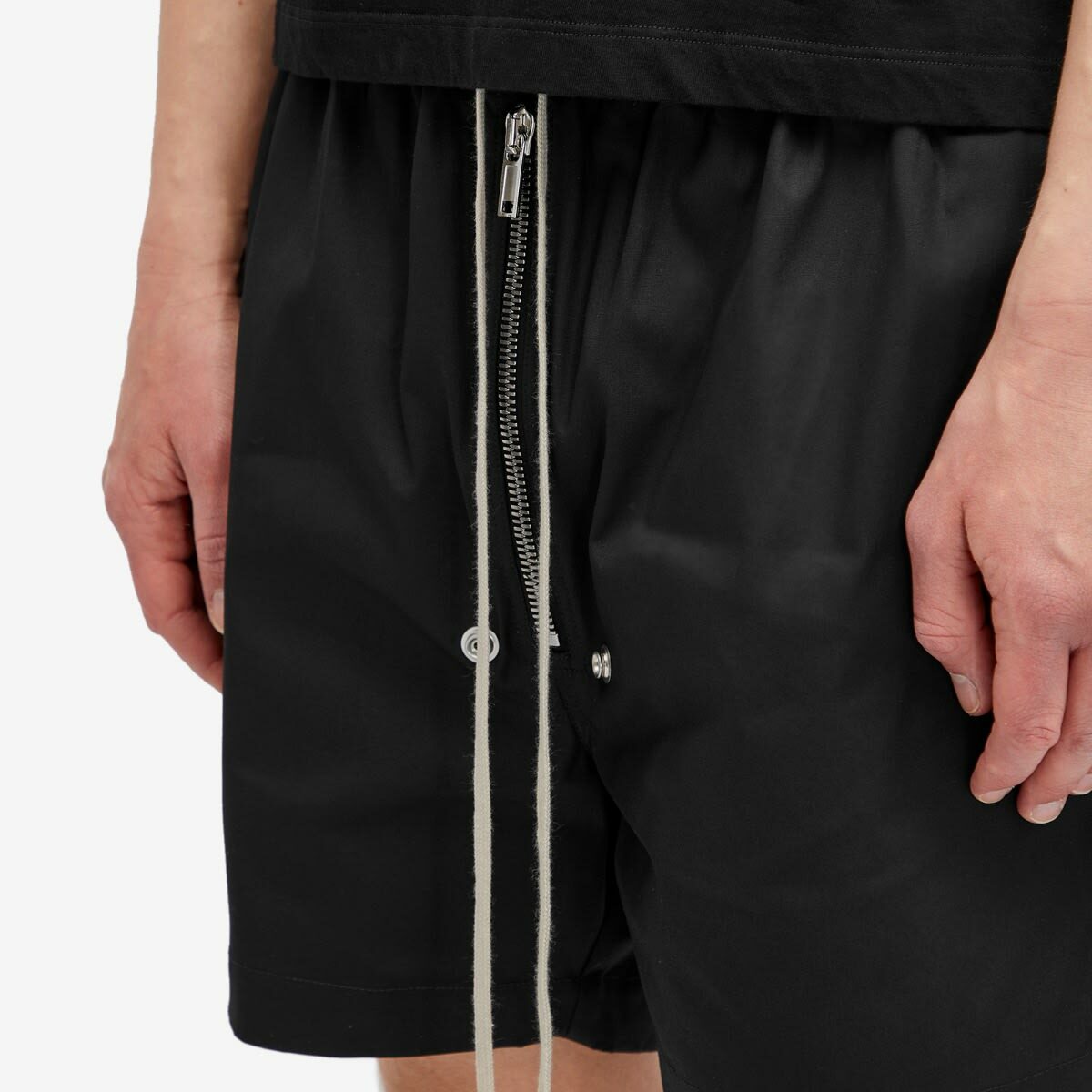 Rick Owens Men's Bela Heavy Cotton Boxer in Black Rick Owens