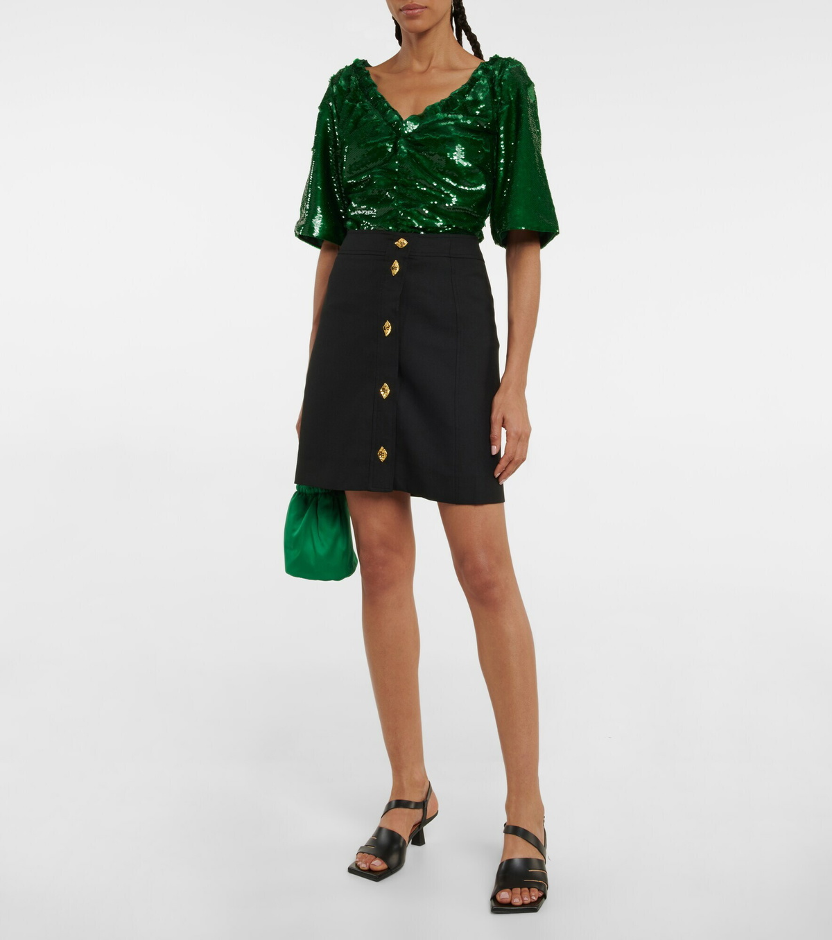 Ganni - Sequined top GANNI