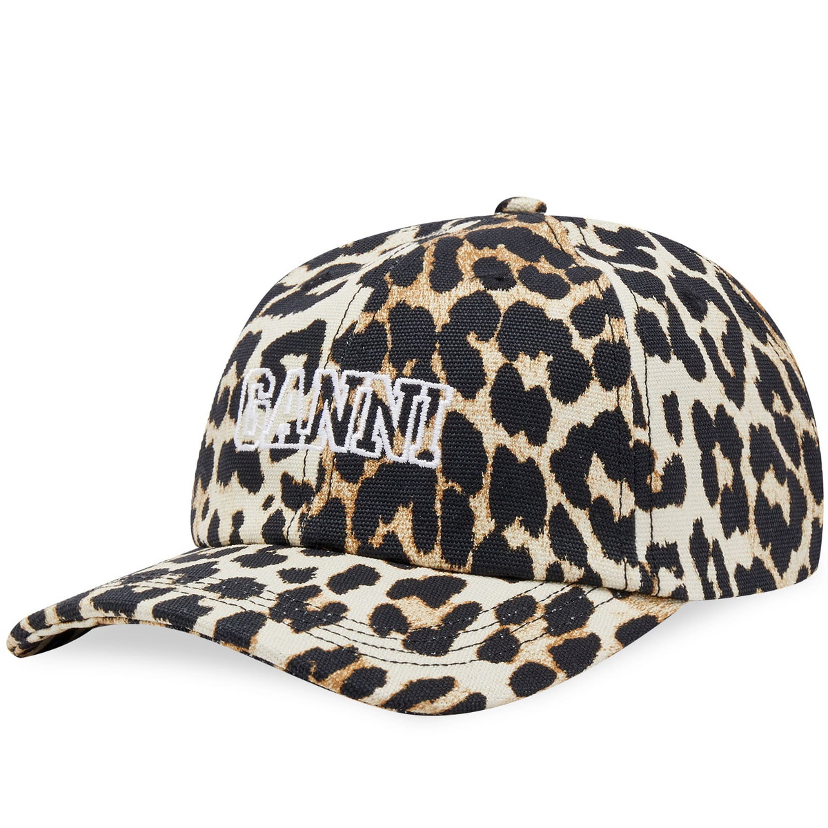 GANNI Women's Print Cap in Leopard GANNI