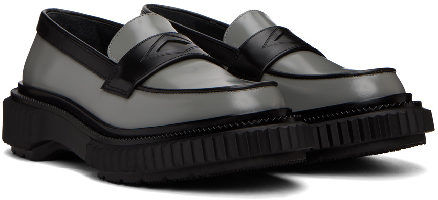 Adieu Black & Gray Type 182 Loafers Adieu