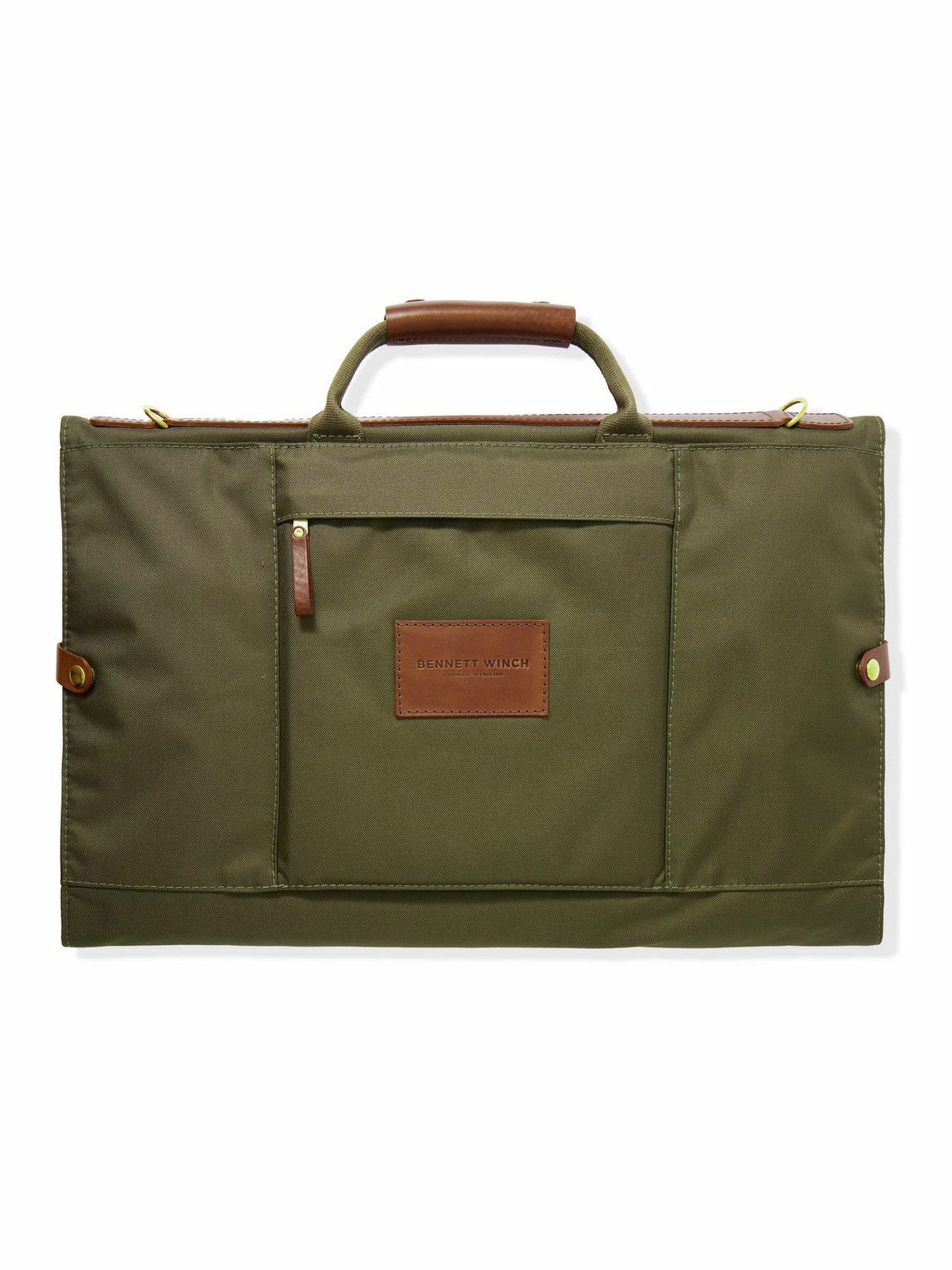 Bennett Winch - The Trifold Leather-Trimmed Cotton-Canvas Suit Carrier ...