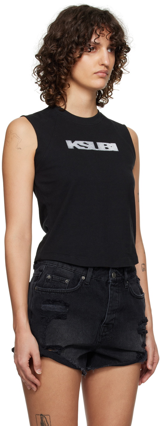Ksubi Black Raglan Tank Top Ksubi