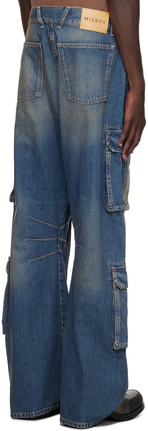 MISBHV Blue Faded Denim Cargo Pants MISBHV
