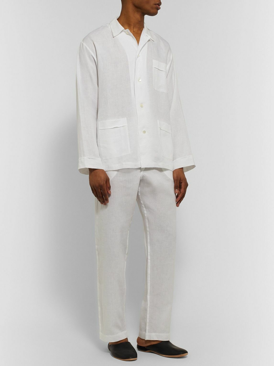Anderson & Sheppard - Linen Pyjama Set - White Anderson & Sheppard