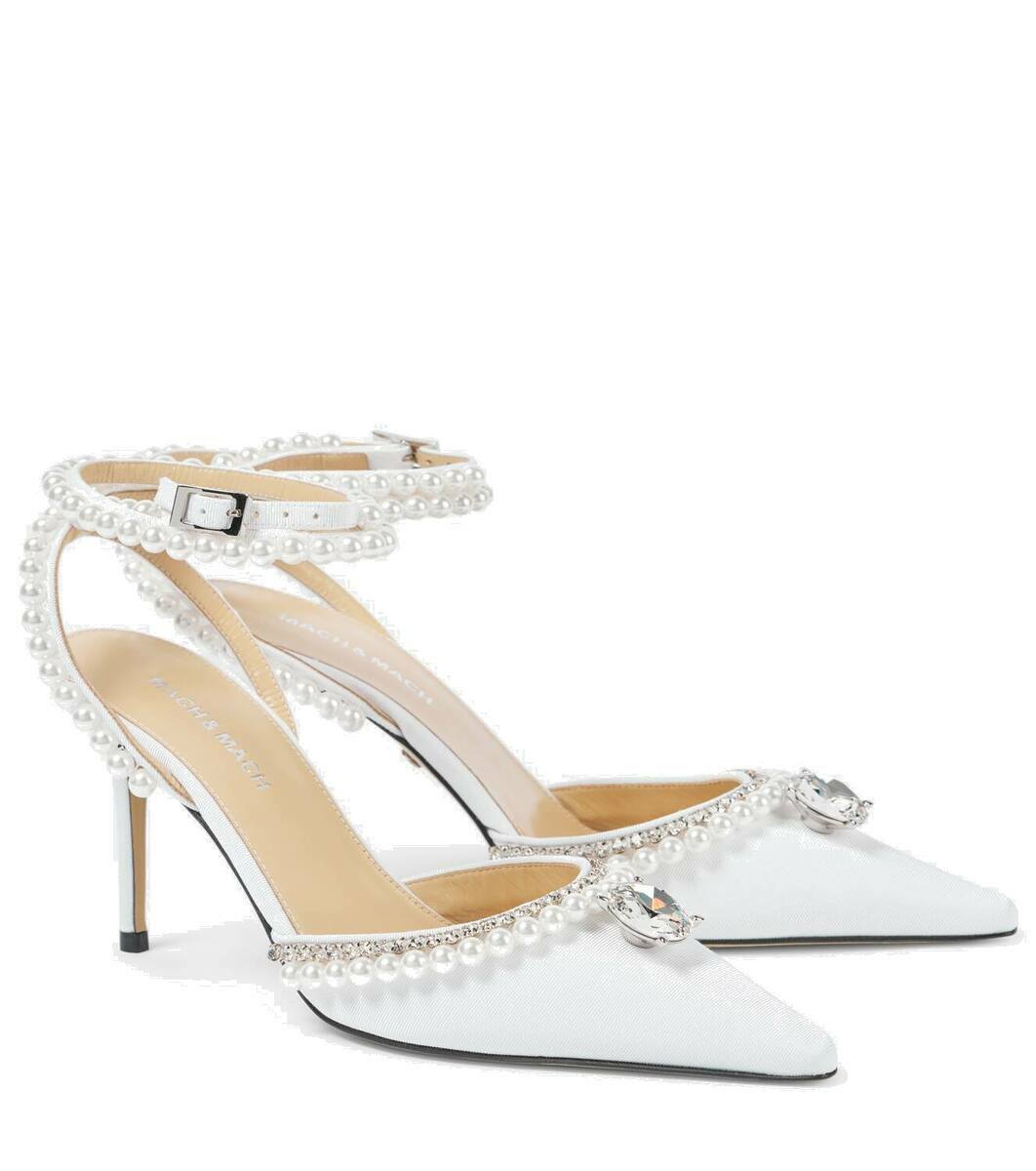Mach & Mach Diamond of Elizabeth satin pumps MACH & MACH