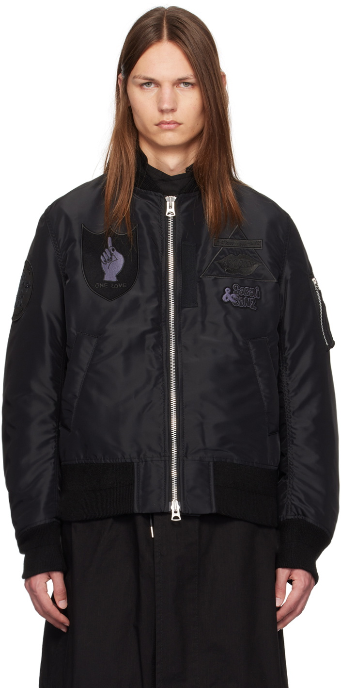 sacai Black Gonz Edition Bomber Jacket Sacai