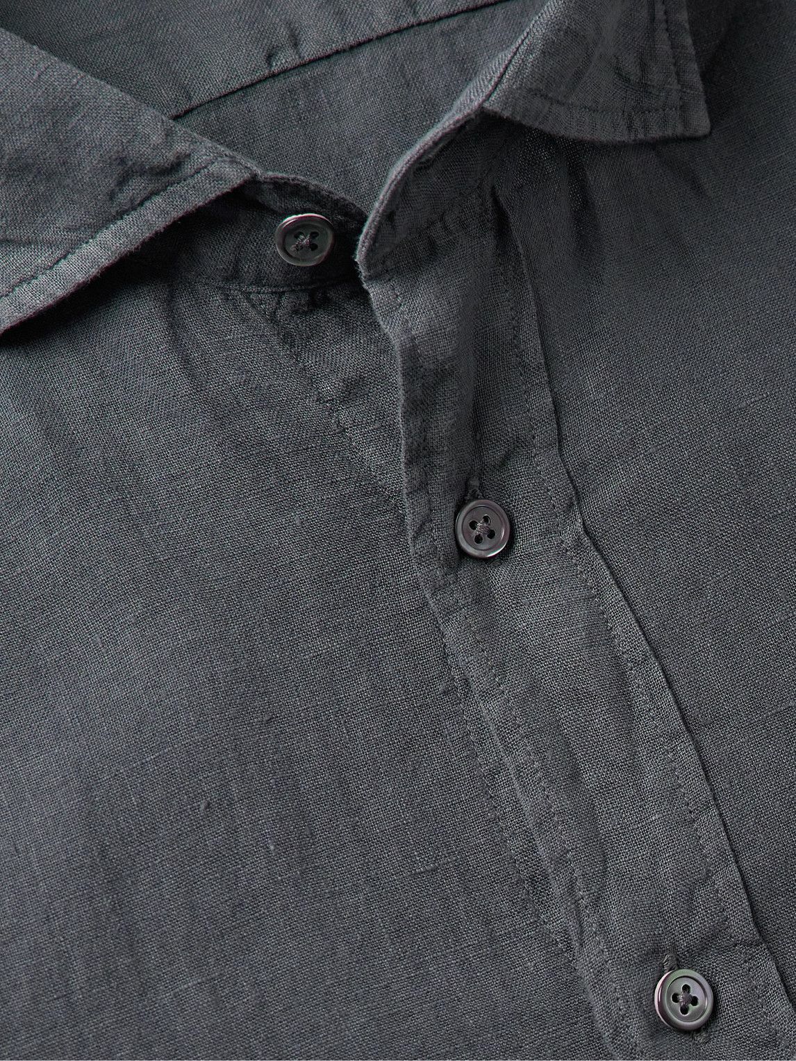 Hartford - Paul Pat Linen Shirt - Gray Hartford