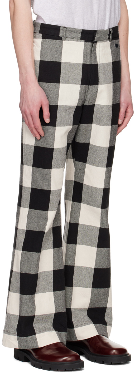 Acne Studios Black & White Check Trousers Acne Studios