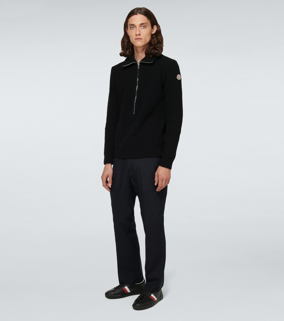 Moncler - Knitted half-zipped sweater Moncler