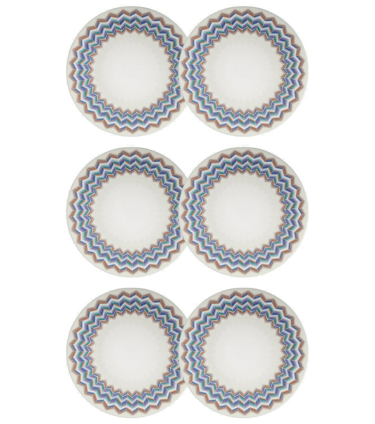 Missoni - Zig Zag Jarris set of 6 dessert plates Missoni Missoni - Zig Zag Jarris set of 6 dessert plates Missoni