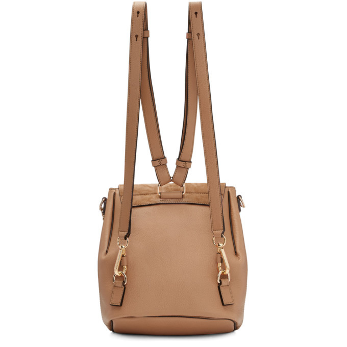 Chloe Beige Small Faye Backpack Chloe