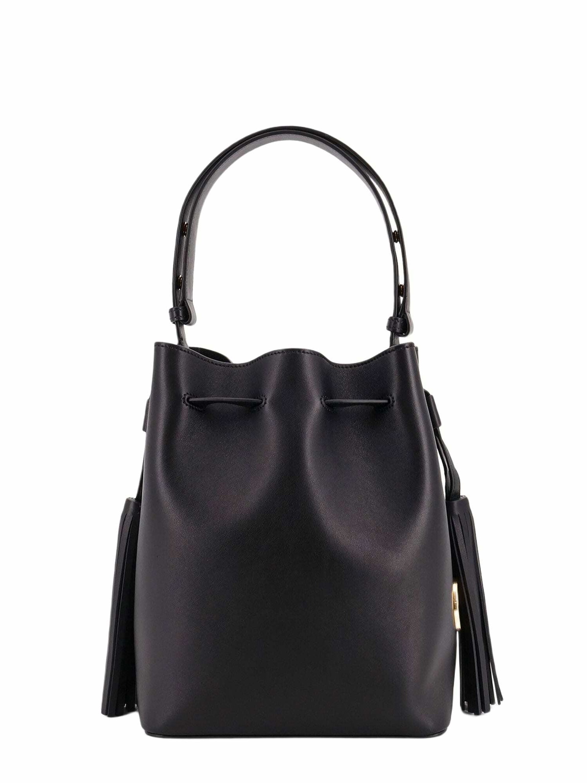 Valentino Garavani So Seau Leather Bucket Bag With Meatl Vlogo ...