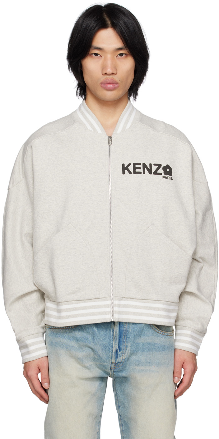 Kenzo Gray Kenzo Paris Boke Flower 2.0 Bomber Jacket Kenzo