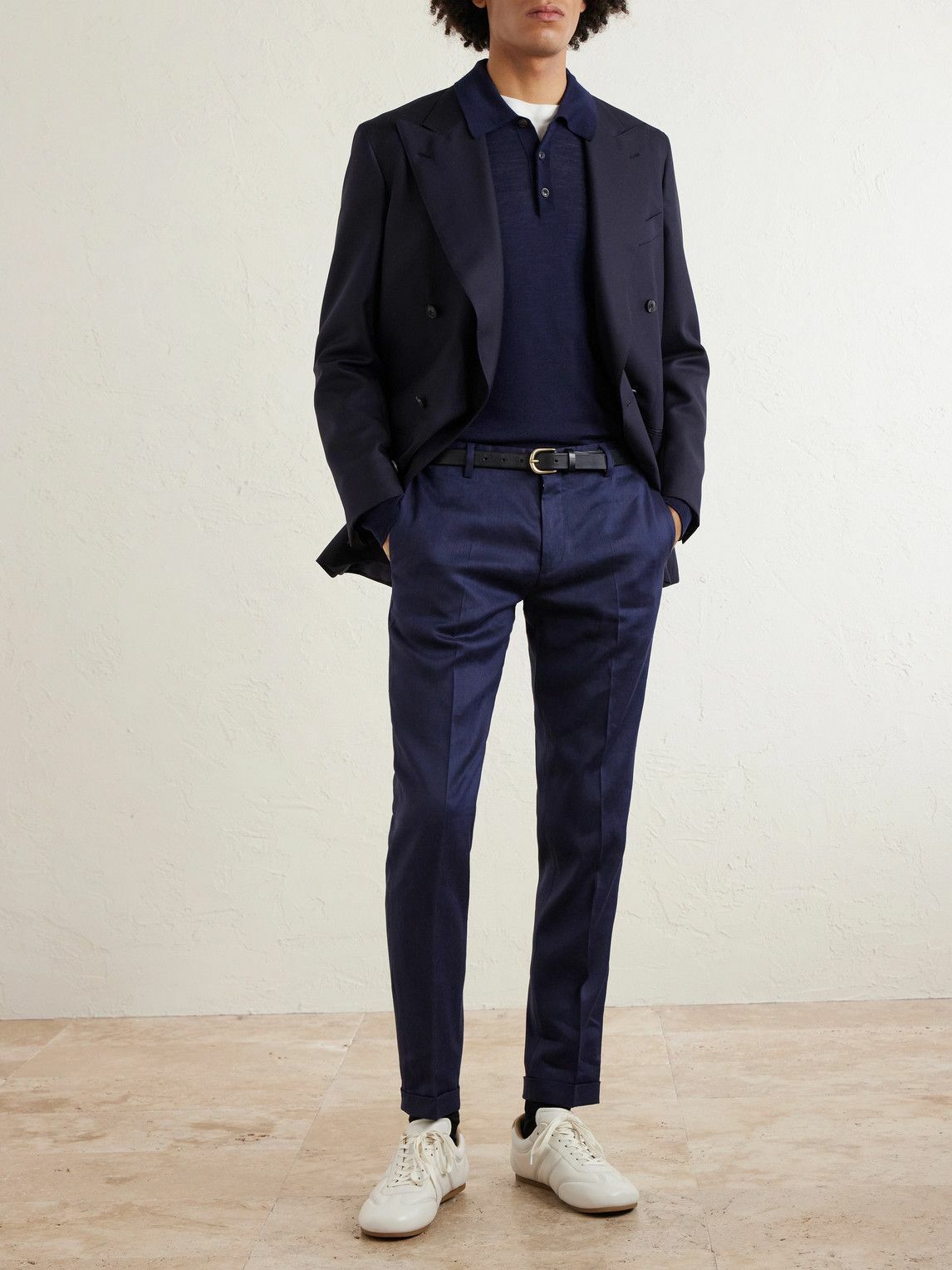 Paul Smith - Slim-Fit Straight-Leg Stretch Linen and Wool-Blend ...