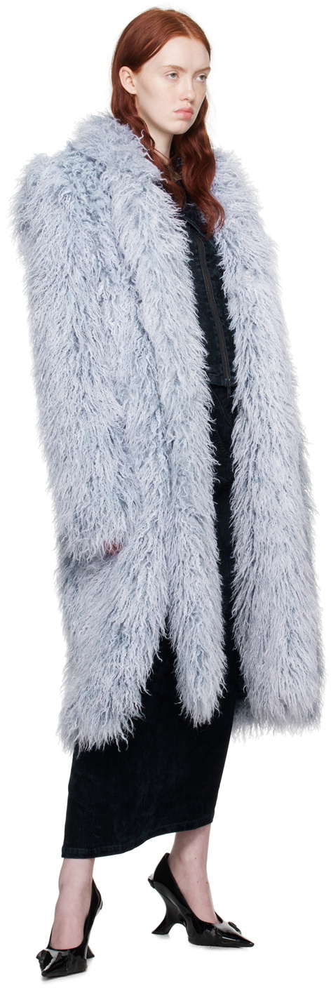Ottolinger Blue Split Faux-Fur Coat Ottolinger
