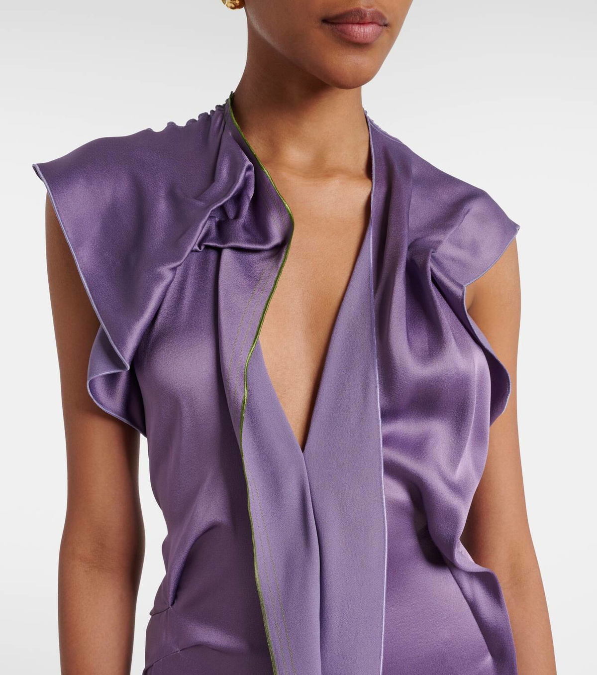 Victoria Beckham Draped open-back satin gown Victoria Beckham