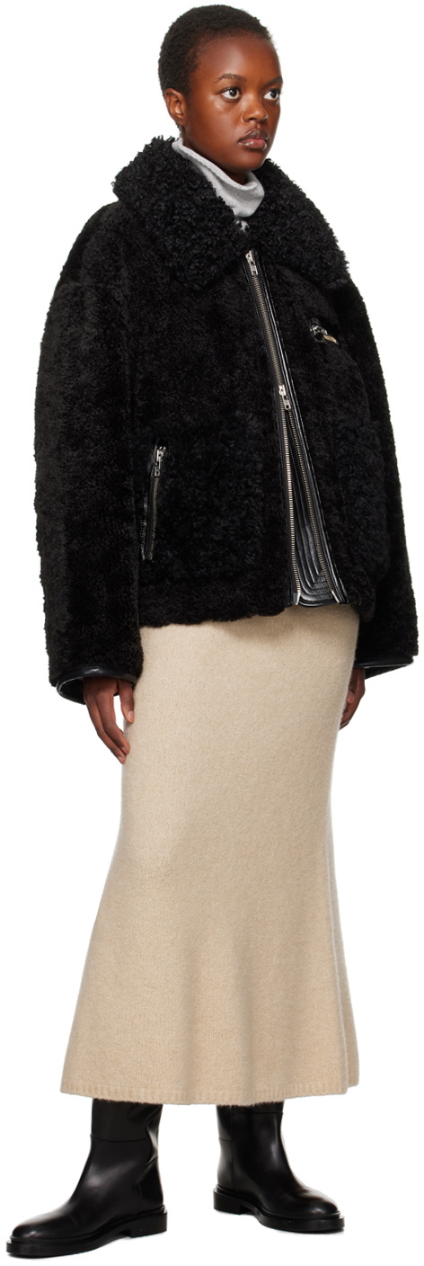 Stand Studio Black Joann Faux-Fur Jacket Stand Studio