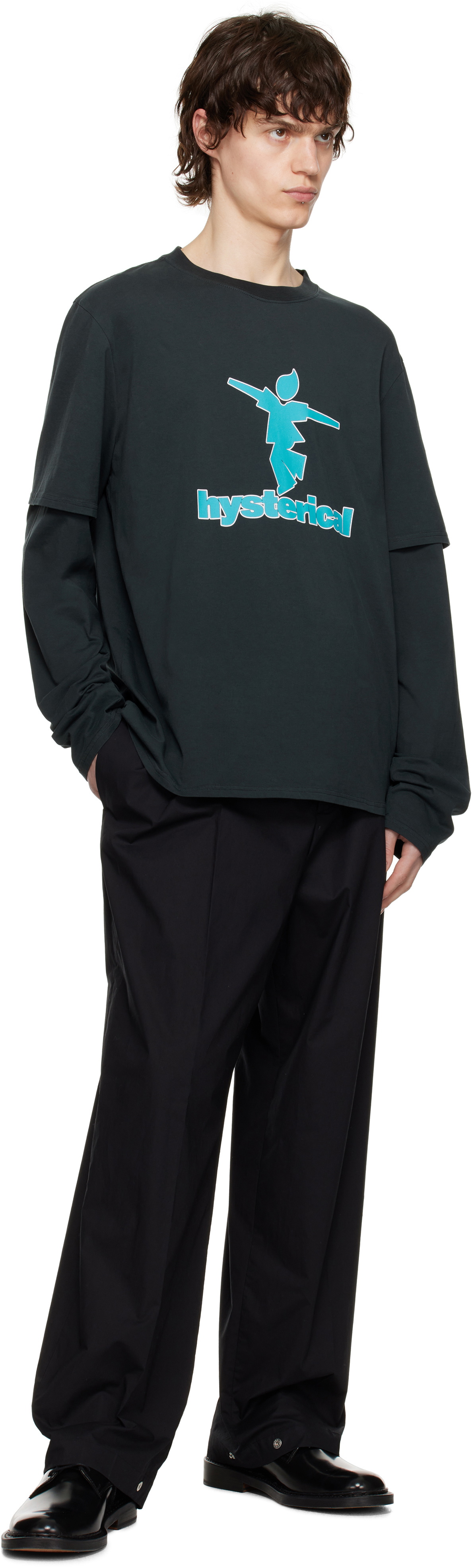 Still Kelly Black Pleated Trousers