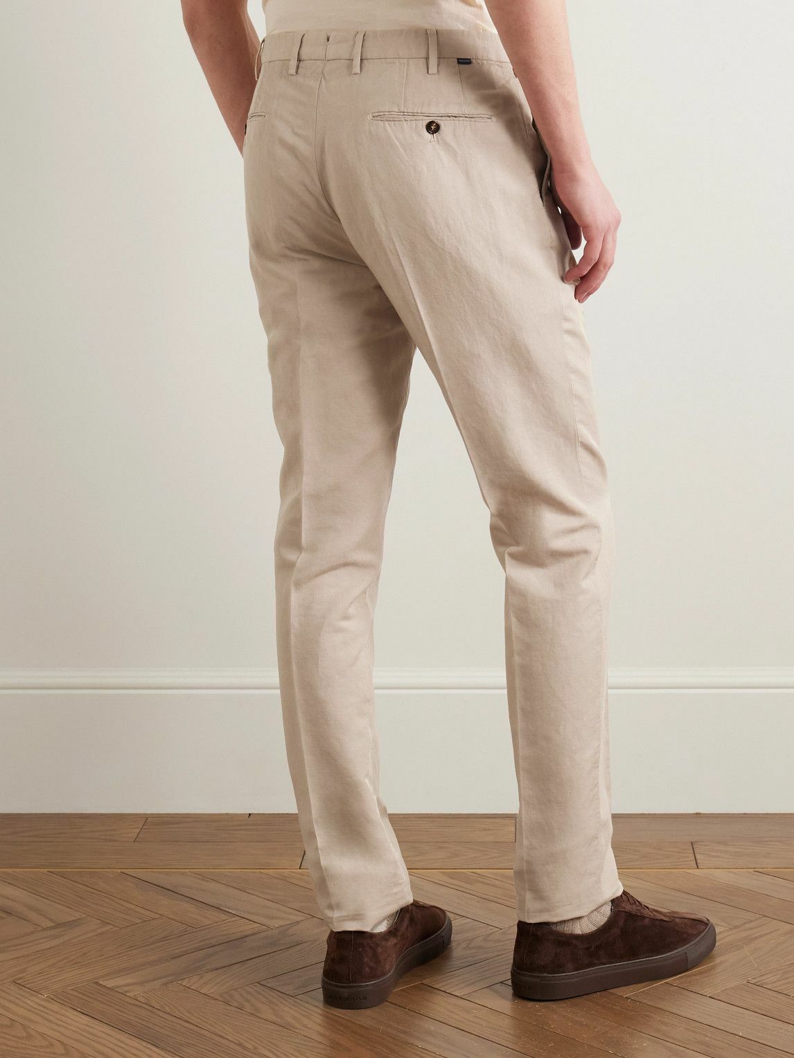 Incotex - Venezia 1951 Slim-Fit Garment-Dyed Chinolino Trousers - Neutrals Incotex