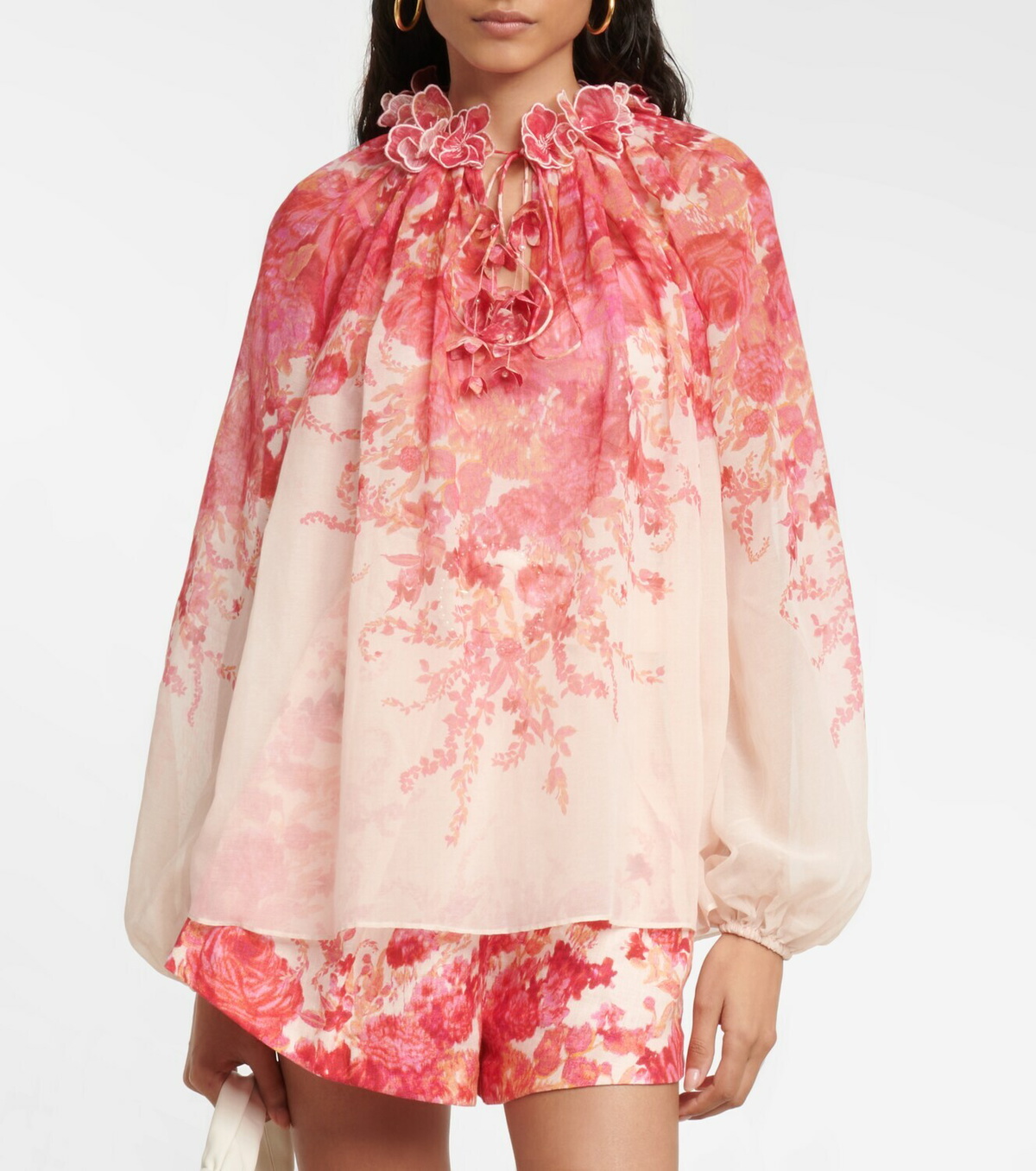Zimmermann High Tide floral cotton and silk top Zimmermann