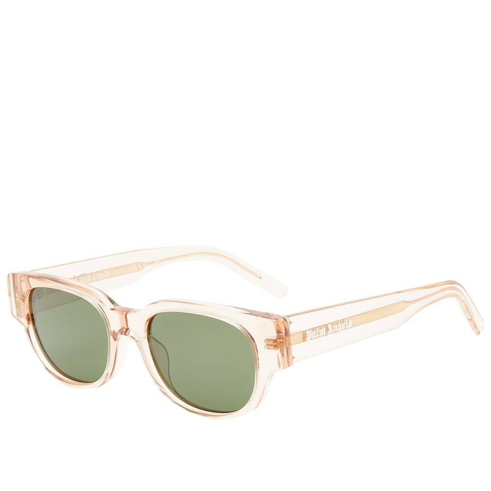 Palm Angels Women's Redondo Sunglasses in Crystal Peach/Green Palm Angels