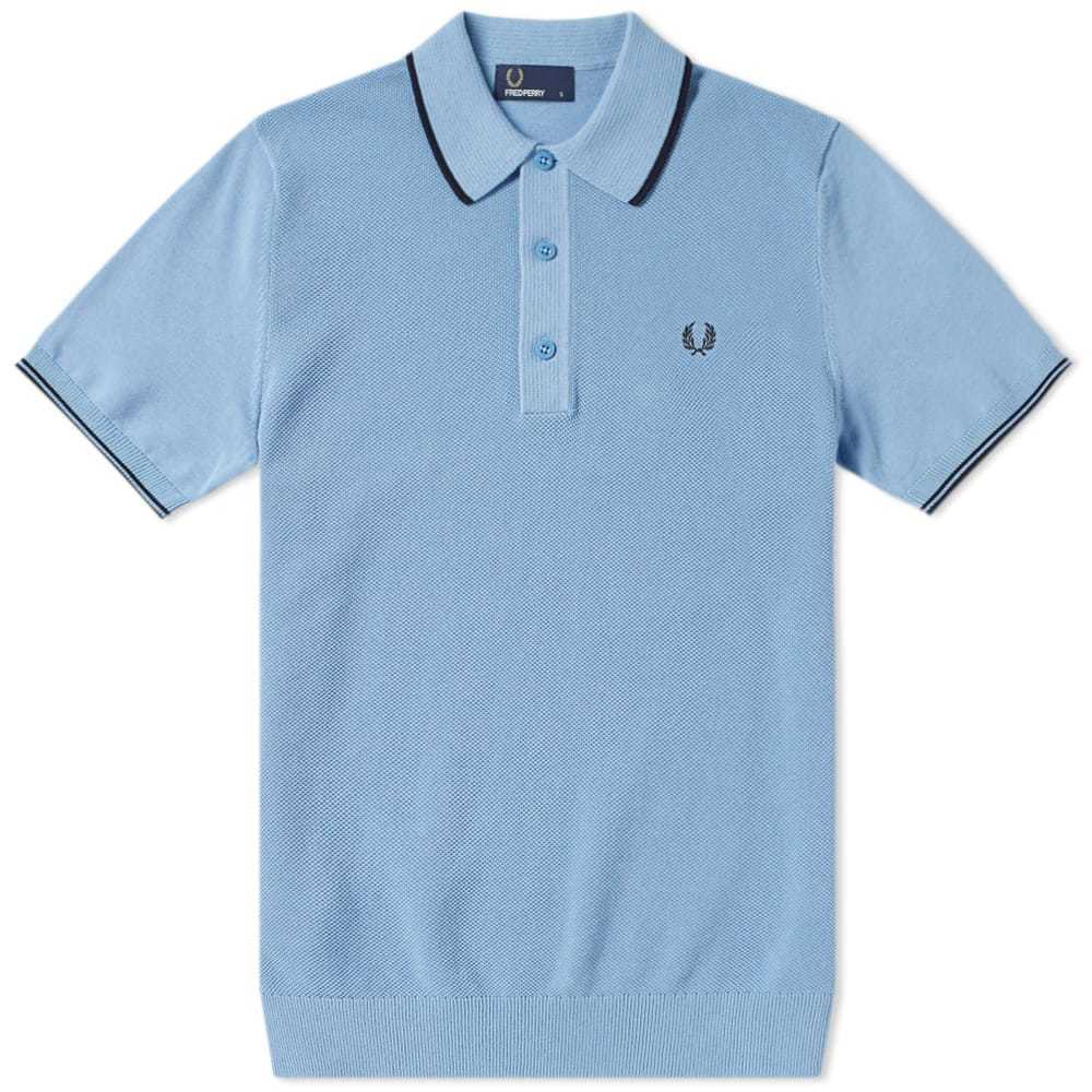Fred Perry Knitted Polo Blue Fred Perry