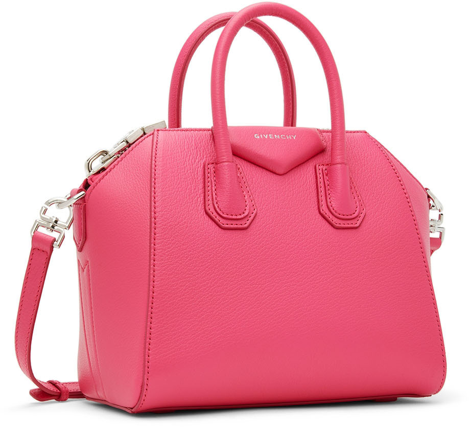 Givenchy Pink Mini Antigona Top Handle Bag Givenchy