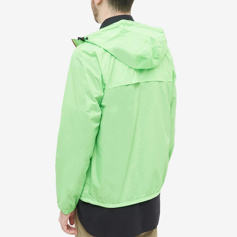 K-Way Men's Le Vrai 3.0 Claude Packable Zip Jacket in Green Fluro K-way